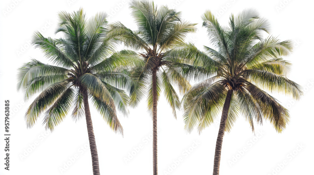 Cut out palm grove. Palm tree isolated on a transparent background via ...