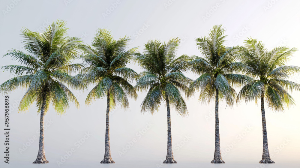 Cut out palm grove. Palm tree isolated on a transparent background via ...