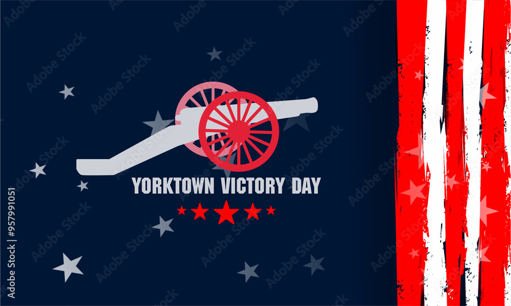 Yorktown Victory Day vektor background , Commemorating the Historic ...