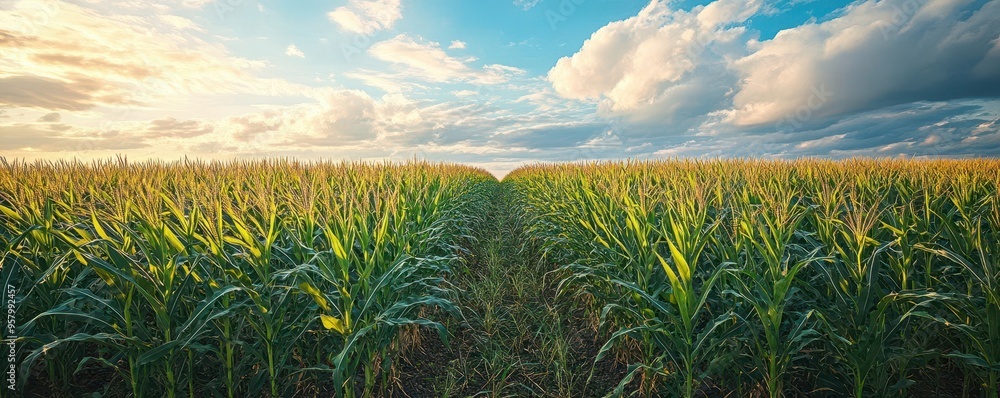 A field of genetically engineered crops designed to withstand drought ...