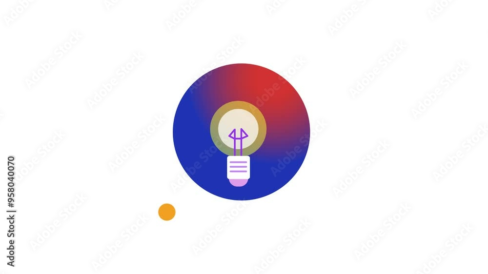 Creative idea loading cartoon animation in transparent background ...