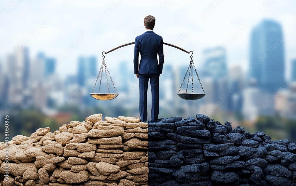 Good vs bad choice in business ethics, depicted with imagery showing ...