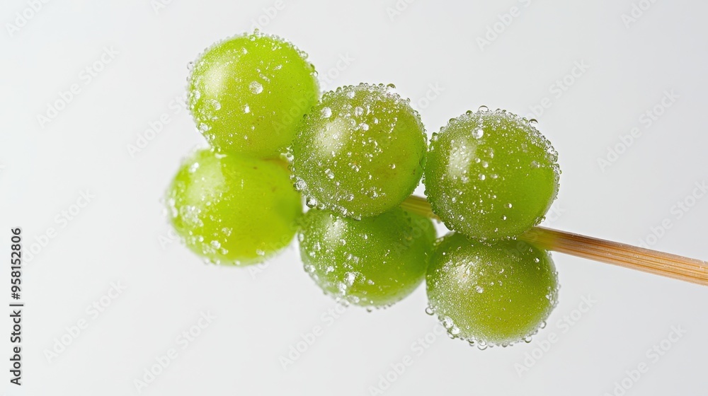 Tanghulu Shine Muscat grape candied coated in clear and crispy sugar ...