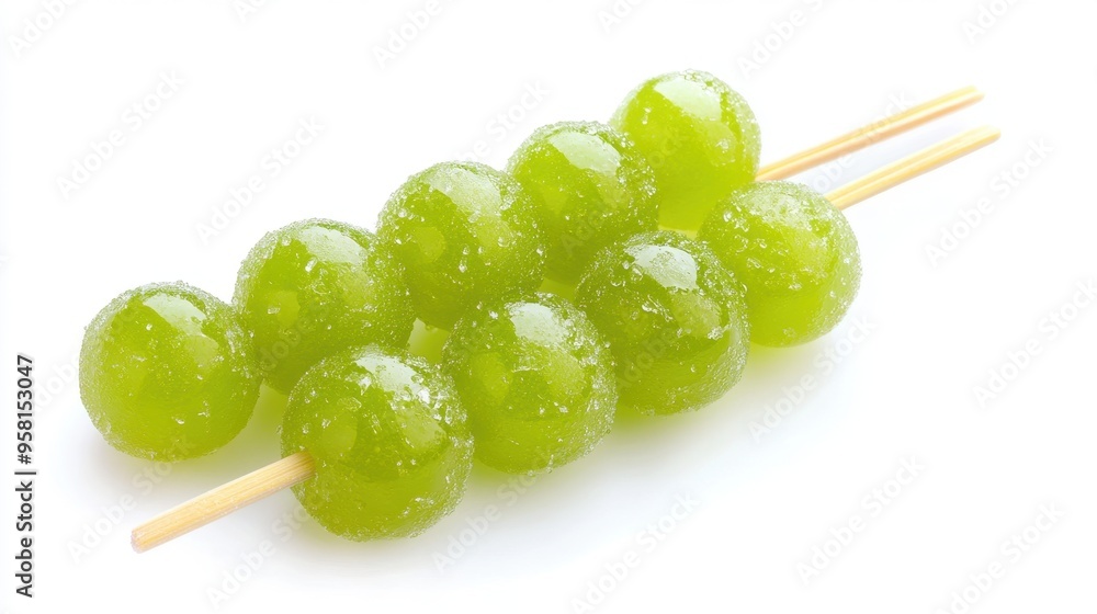 Tanghulu Shine Muscat grape candied coated in clear and crispy sugar ...
