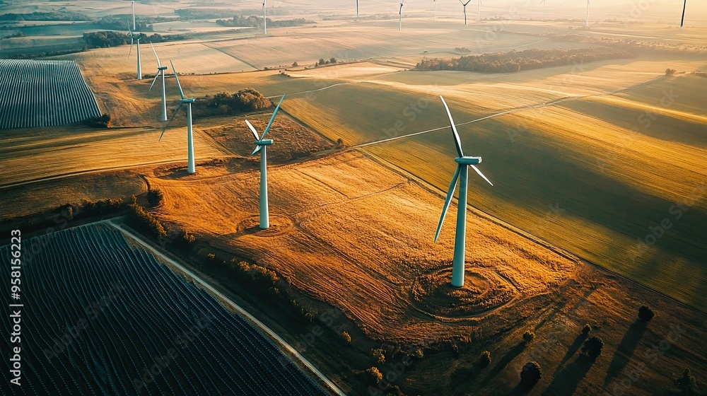 Captivating Aerial Photos of Renewable Energy Landscapes: Stunning Overhead Views Showcasing ...