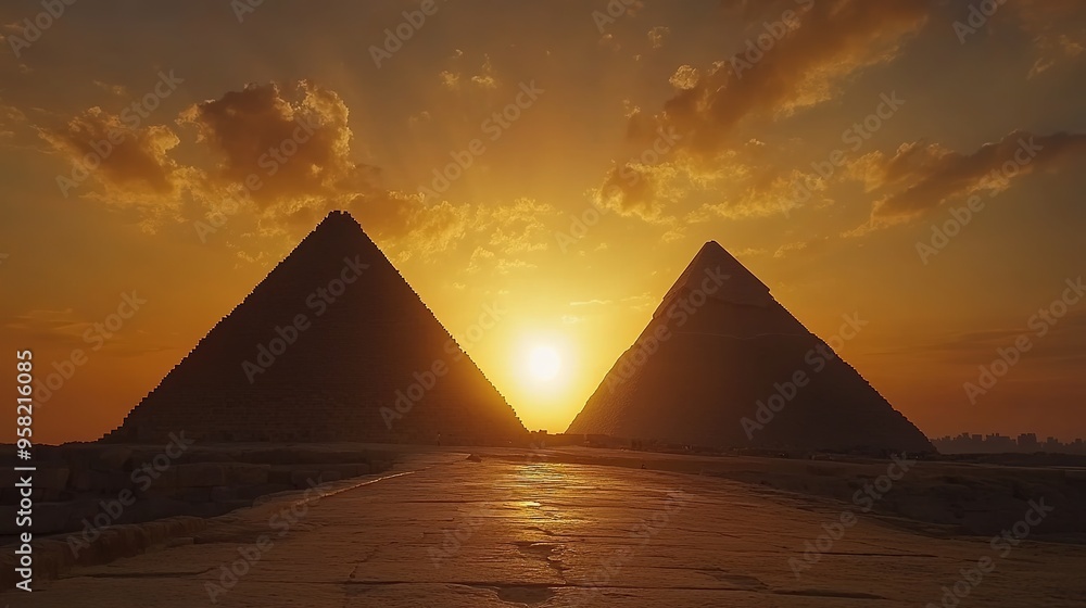 Iconic Pyramid in Egypt Standing Majestically Against the Desert ...
