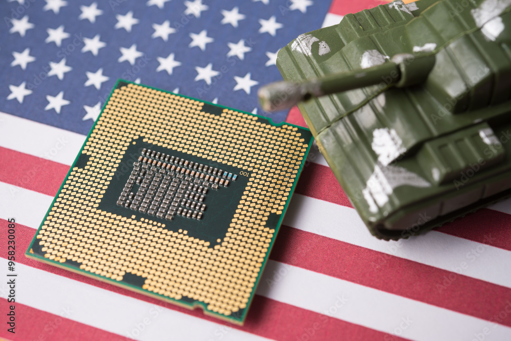 CPU (central processing unit), battle tank on United states of America ...