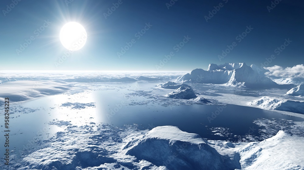 Representation of ozone depletion over the polar regions, with a ...