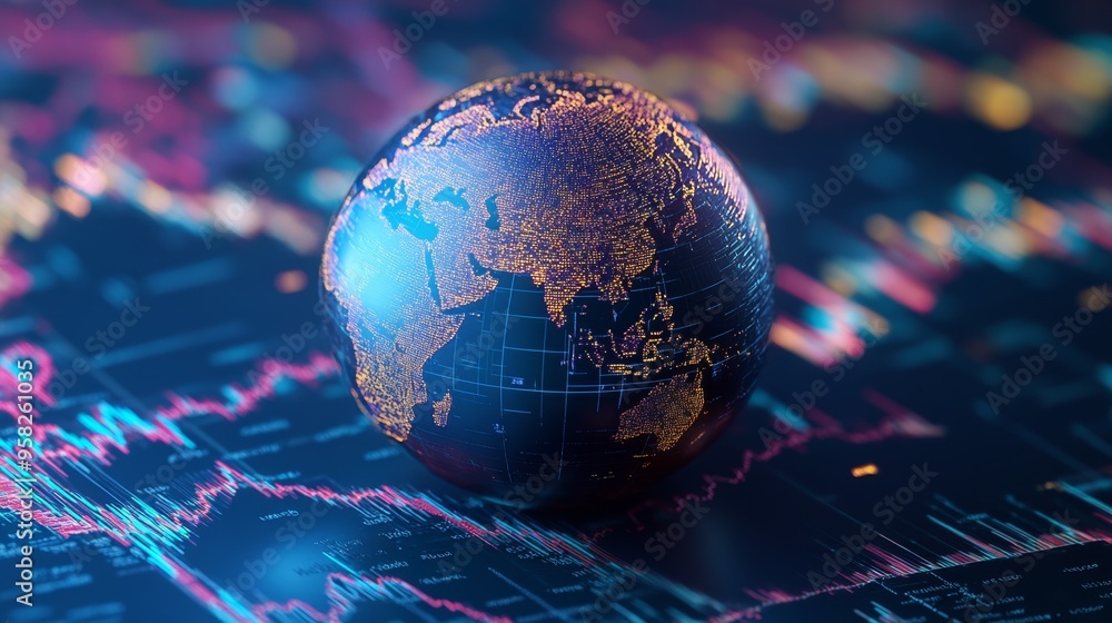 Global Market Analysis for Hedging Geopolitical Risks - Futuristic 3D ...