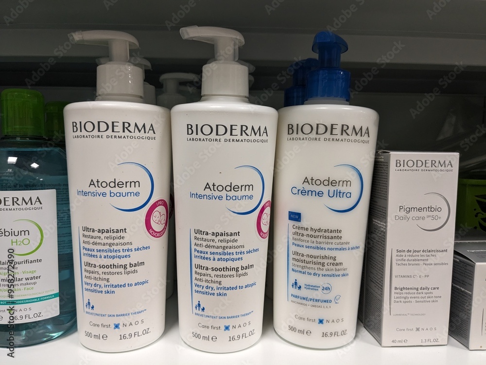 Prague, Czech Republic - August 28 2024: BIODERMA skincare range by ...