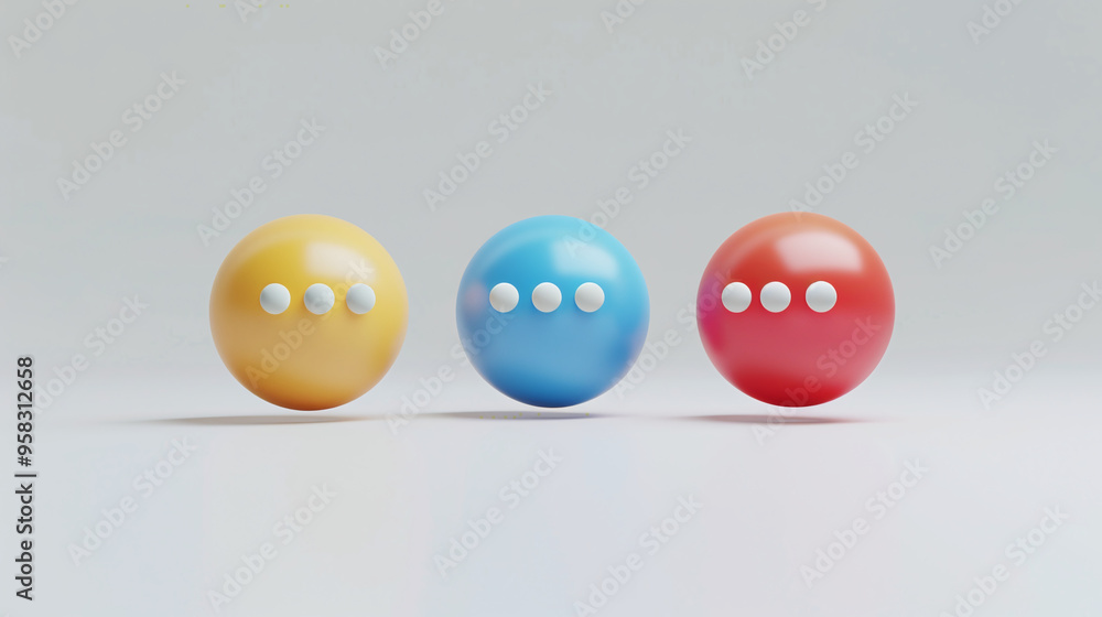 conversation chatting bubbles icon, online conference, writing typing ...