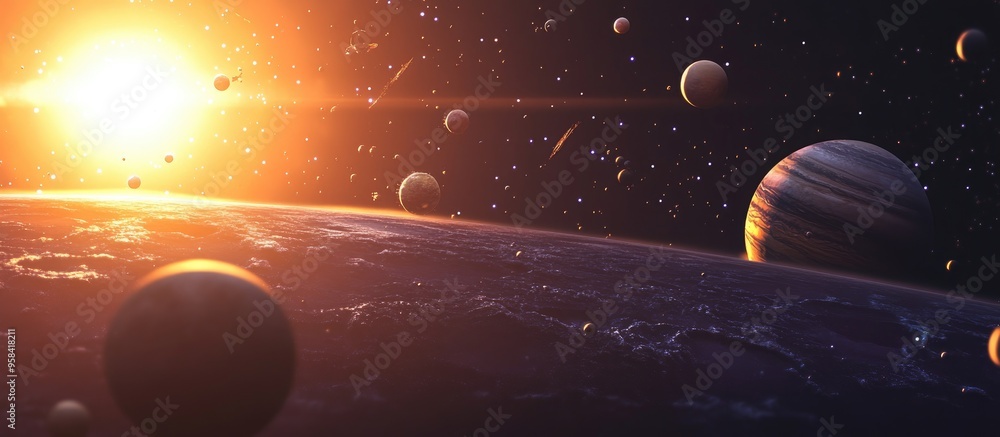 High resolution images showcasing the creation of solar system planets ...