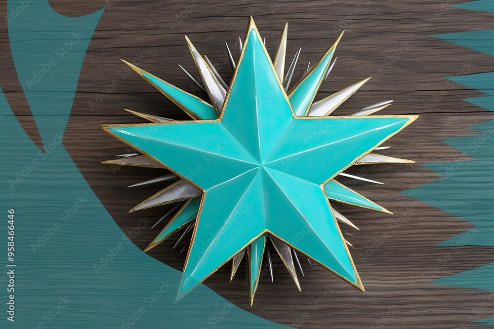 Whimsical Turquoise Star Highlights Overlay Effect with Spiked Flair ...