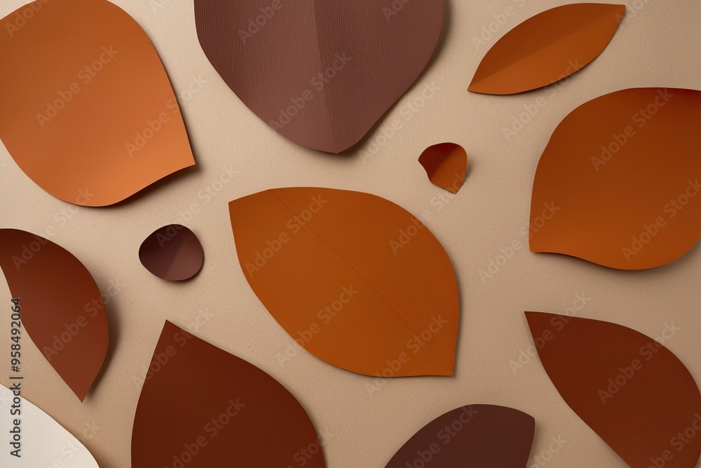 Handmade Paper Texture Canvas Featuring Distinct Earthy Shapes in ...