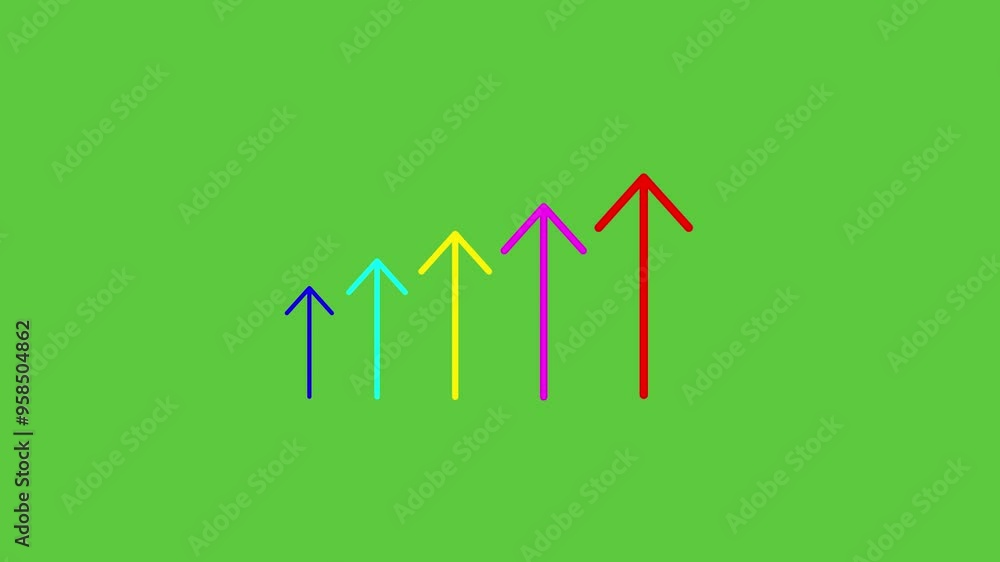 Infographic growth 2D object animation. Increase sales in business flat ... Infographic growth 2D object animation. Increase sales in business flat ...