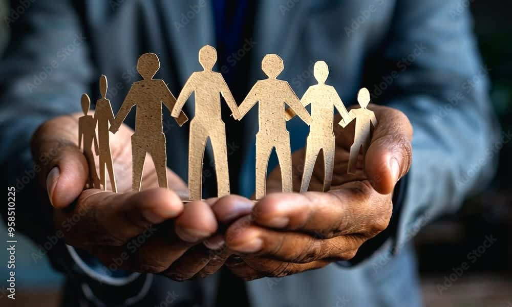 Protecting Human Connections: A Symbol of Care and Unity Stock Video ...