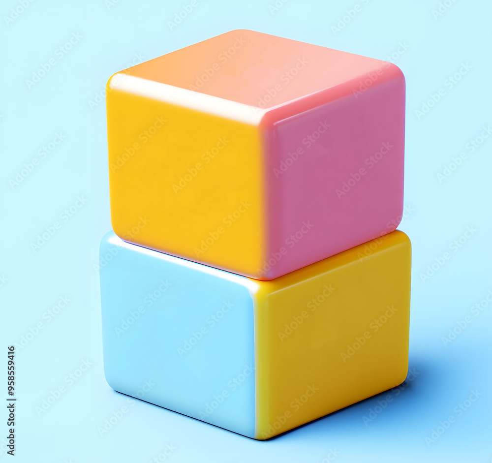 Preschool number 123 block 3d icon isolated on illustration png ...