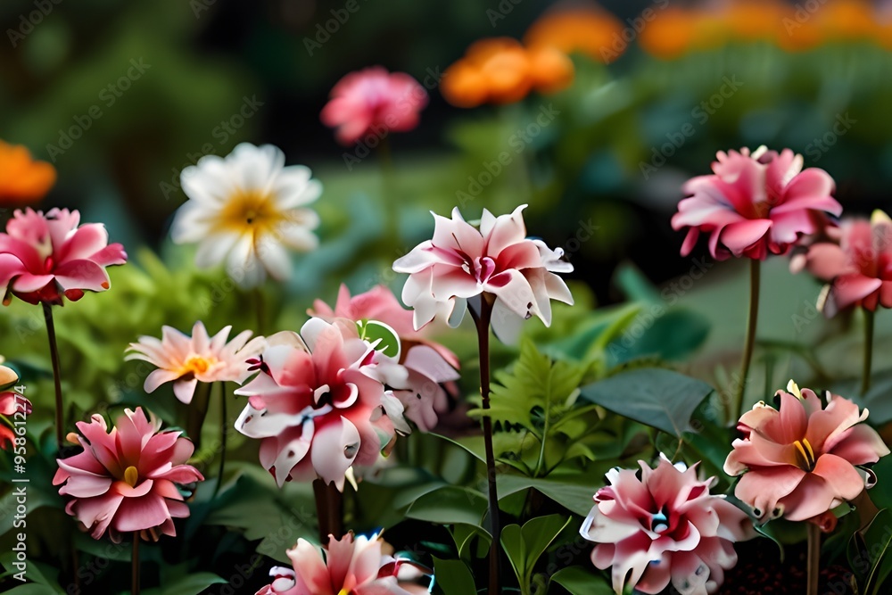 Nature of flower in garden using as cover page background natural flora ...