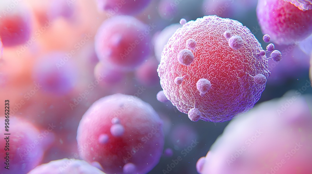 A highly detailed and realistic close-up of this bacteria ...