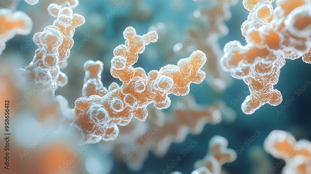 A highly detailed and realistic close-up of this bacteria ...