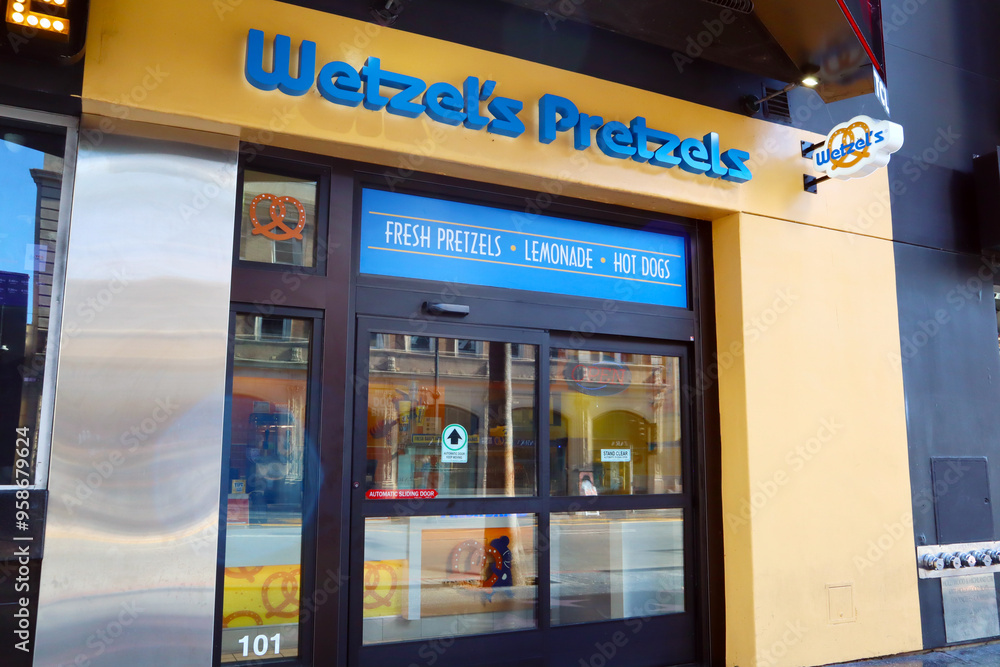 Hollywood (Los Angeles), California – July 22, 2024: Wetzel's Pretzels ...