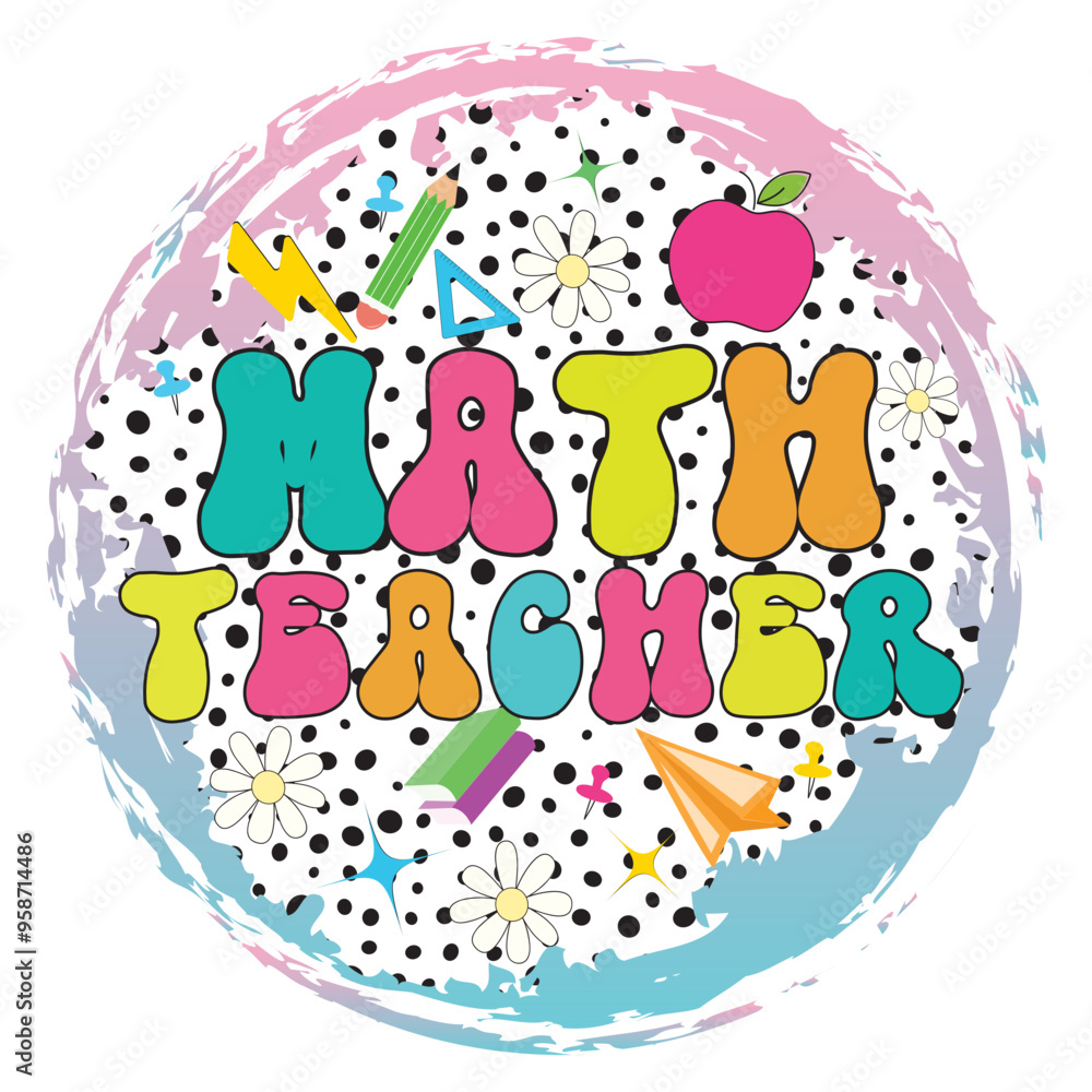 Vetor do Stock: Math Teacher svg png Bundle, Funny Math Teacher Quote ...
