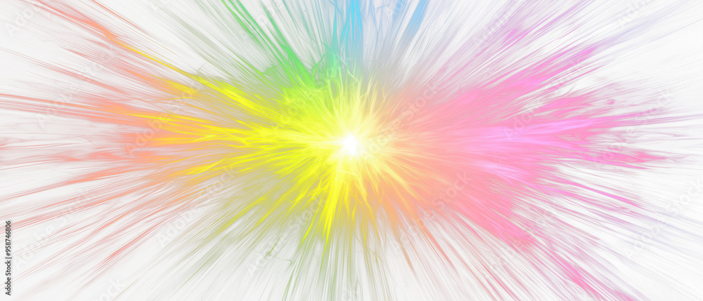 Explosion of colors radiating outwards, creating a stunning visual ...
