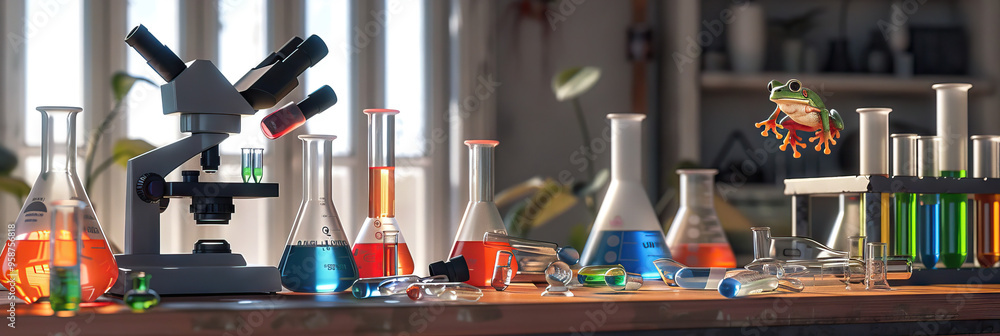 The Science Lab Surprise: Beakers, test tubes, and microscopes ...