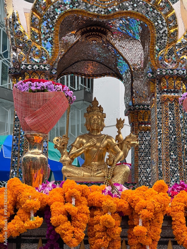 Bangkok, Thailand , 5 September 2024 , the Erawan Shrine, also known as ...