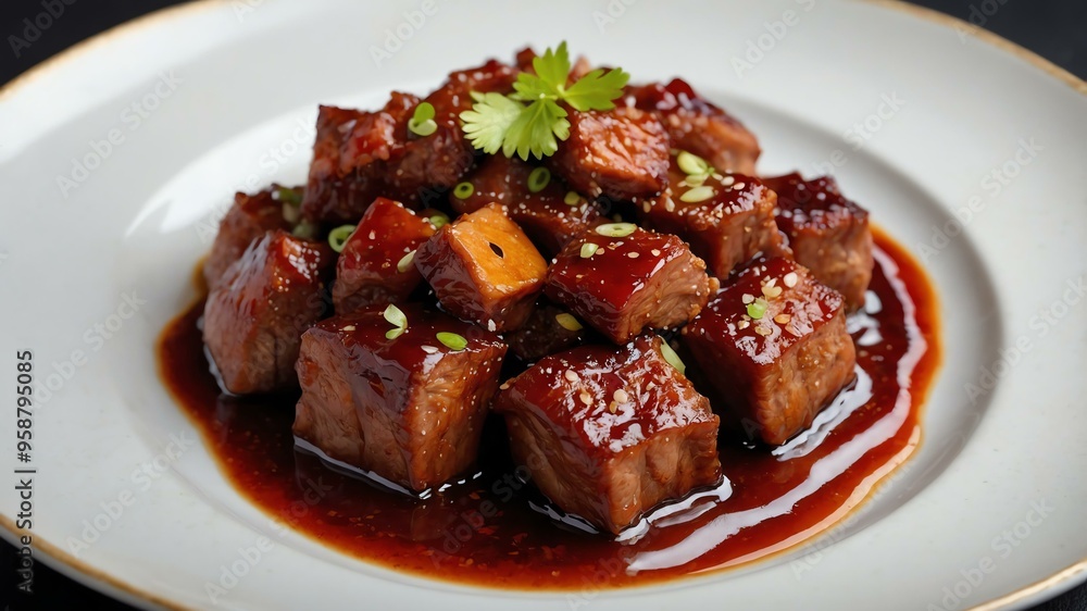 chinese hunan chinese cuisine dish chairman maos red braised pork ...