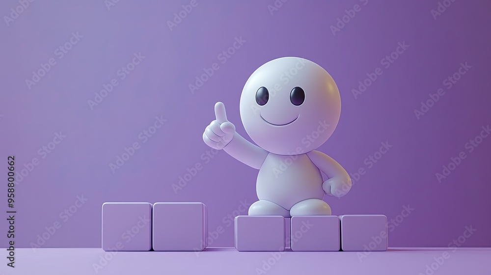 funny cartoon character elastic han with pointing finger shows ...