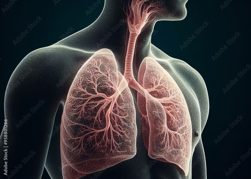 Lung Anatomy Illustration | Respiratory System Diagram | Healthy Lungs ...