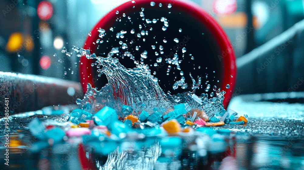 Rainwater washing microplastics from city streets into gutters ...