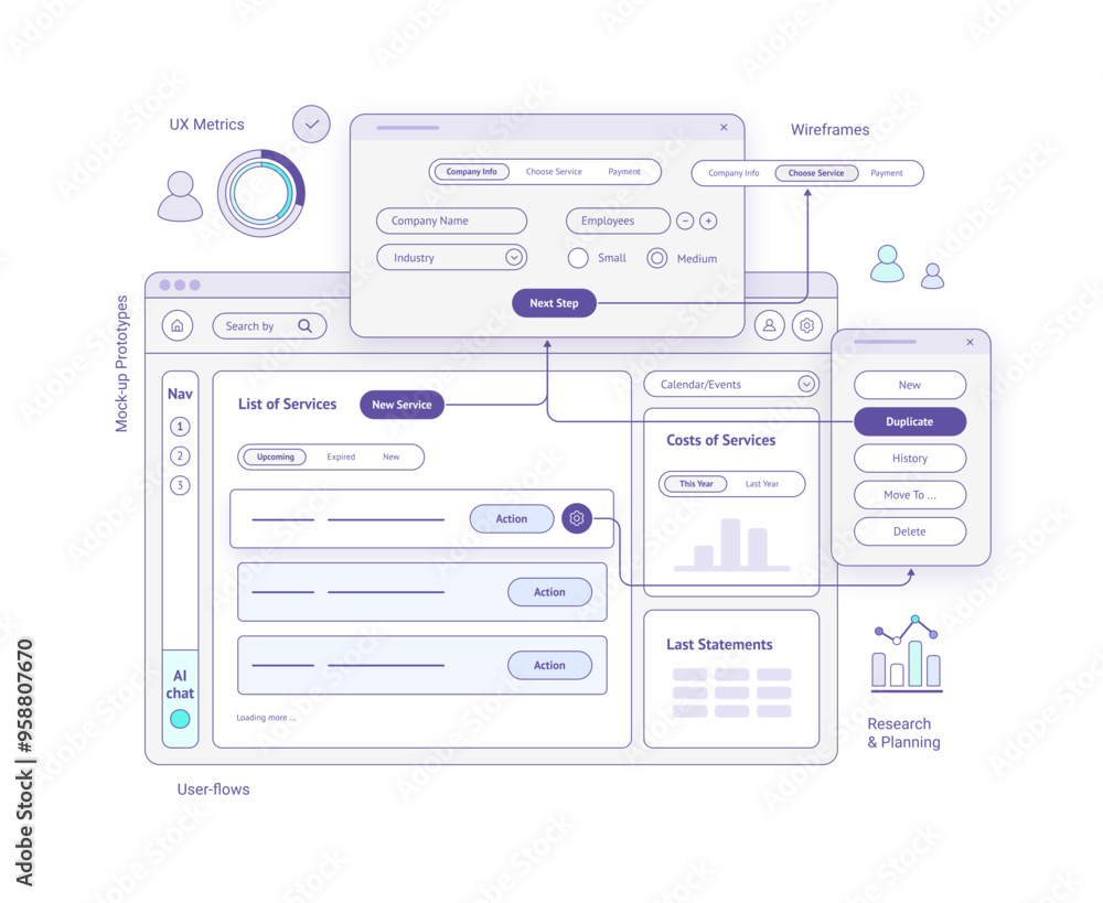 Wireframes, Low-fidelity Design for an Enterprise Application ...