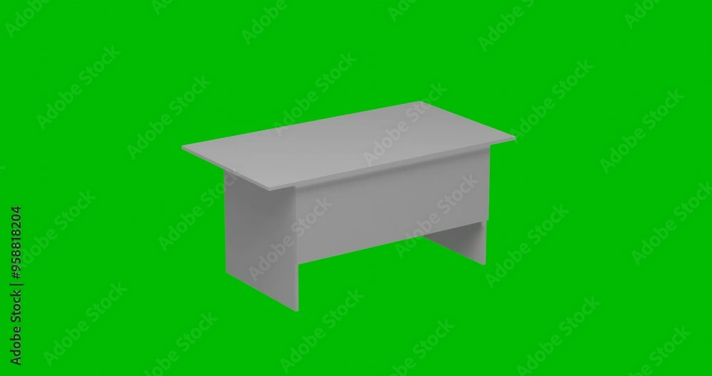 Animation of rotation of a white table with shadow. Simple and complex ...