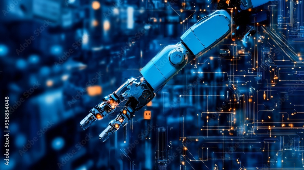 Robot graphic design, overlooking intelligent manufacturing, using a ...