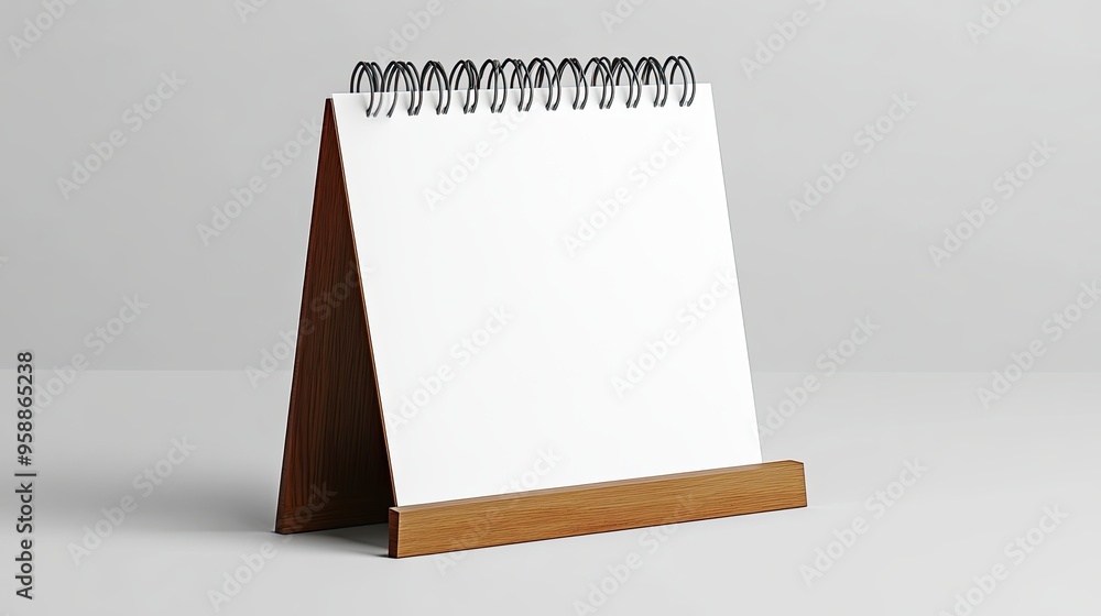 3. A mono-color desk calendar displayed on a clean white background ...