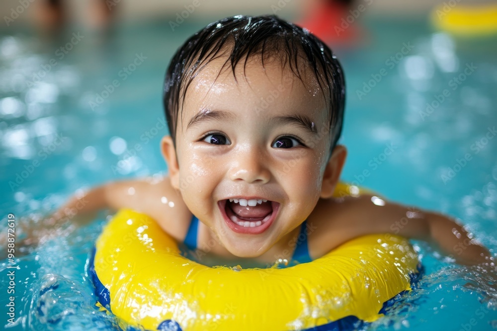 Accident, in a swimming pool, unsupervised children are at risk of ...