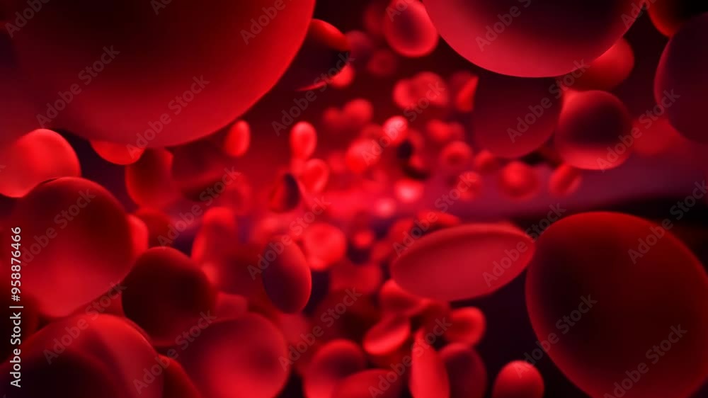 Red blood cells arterial blood stream medicine health biology anatomy ...