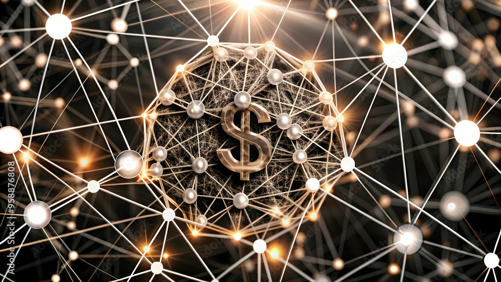 Flat AI Neural Network and Cost Symbols Border Frame: Predicting ...