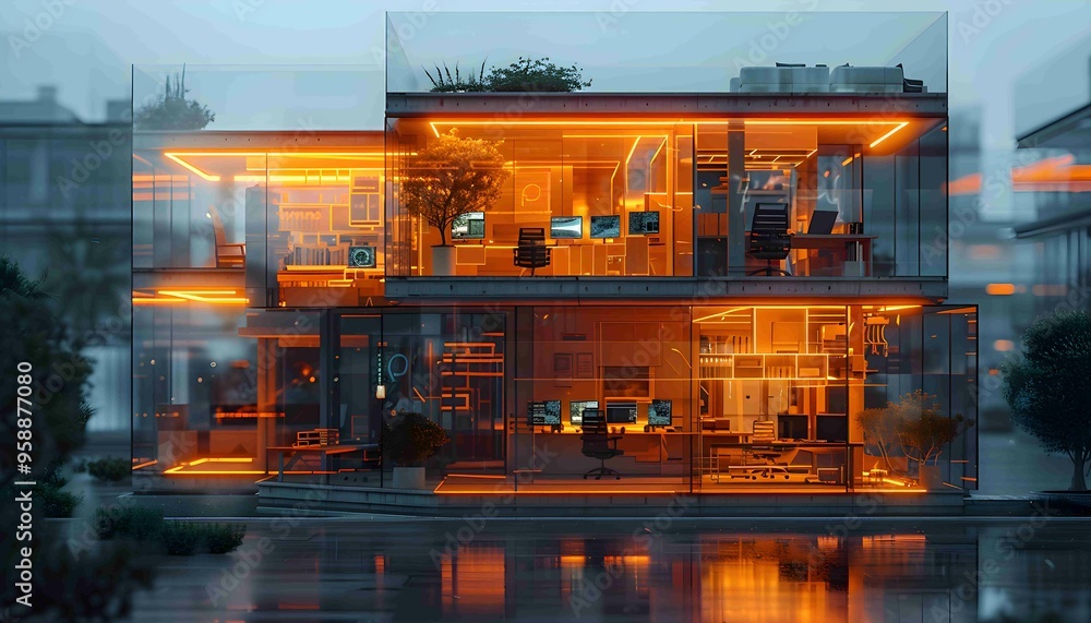 Advanced Workflow Automation: Innovative Office Setup with AI-Driven ...