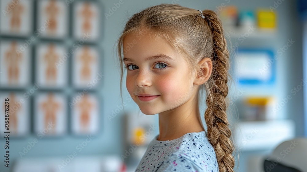 orthopedist examines the spine posture and spinal deformities of little ...