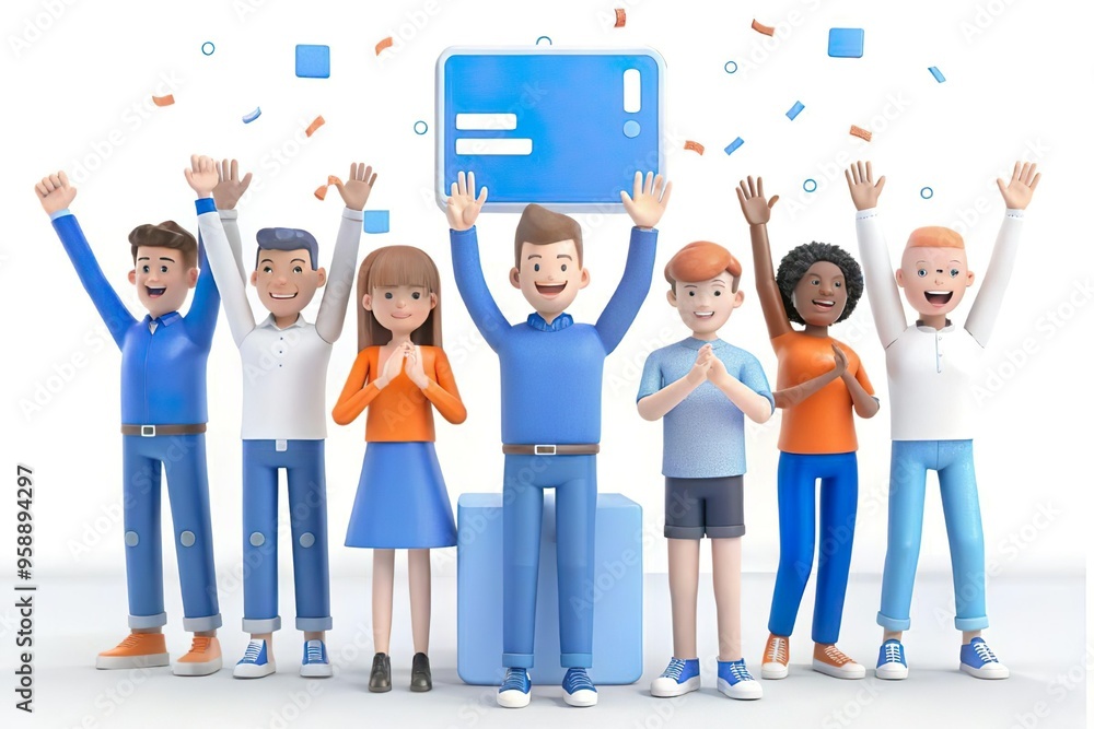 Transparent Backgrounds Mock-up. Raising hands to celebrate line art ...