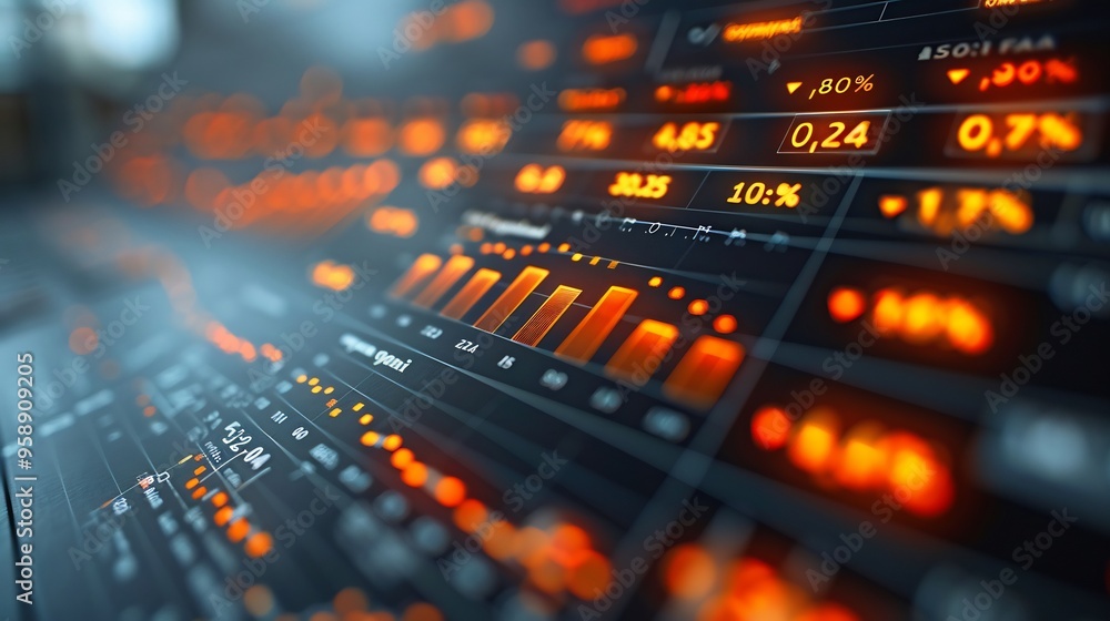 Sophisticated visual of financial analysis showcasing balance sheets ...