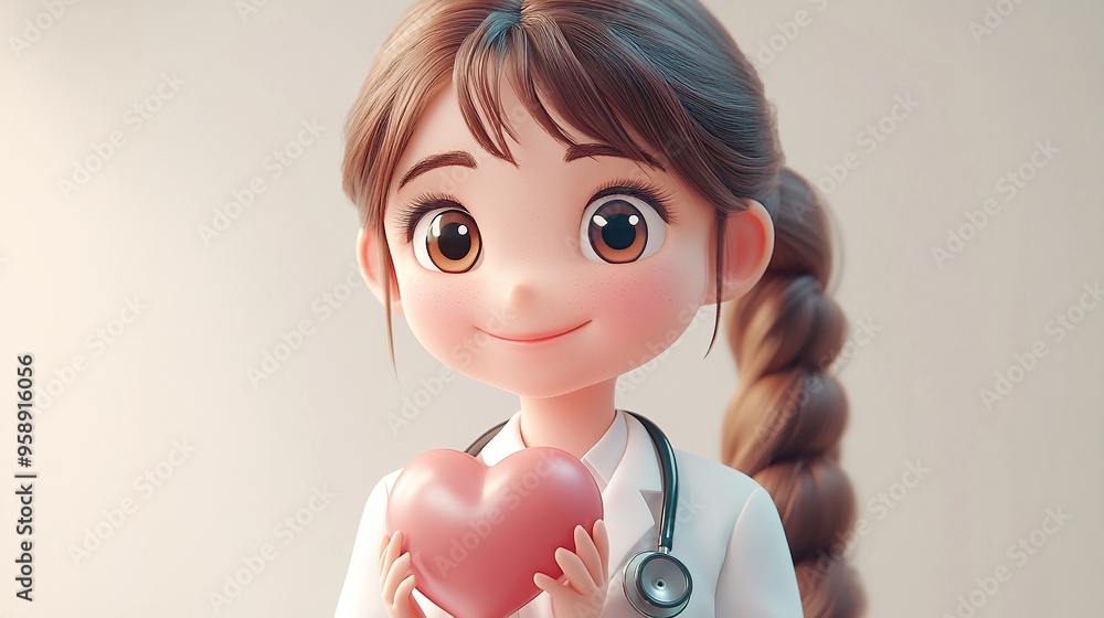 medical heart rate icon doctor or cardiologist cartoon han holding ...