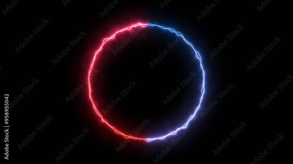 Looping Electric Circle .electric circle and lightning animated loading ...