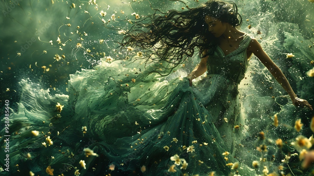 Myth of Persephone being abducted by Hades underworld king ancient ...