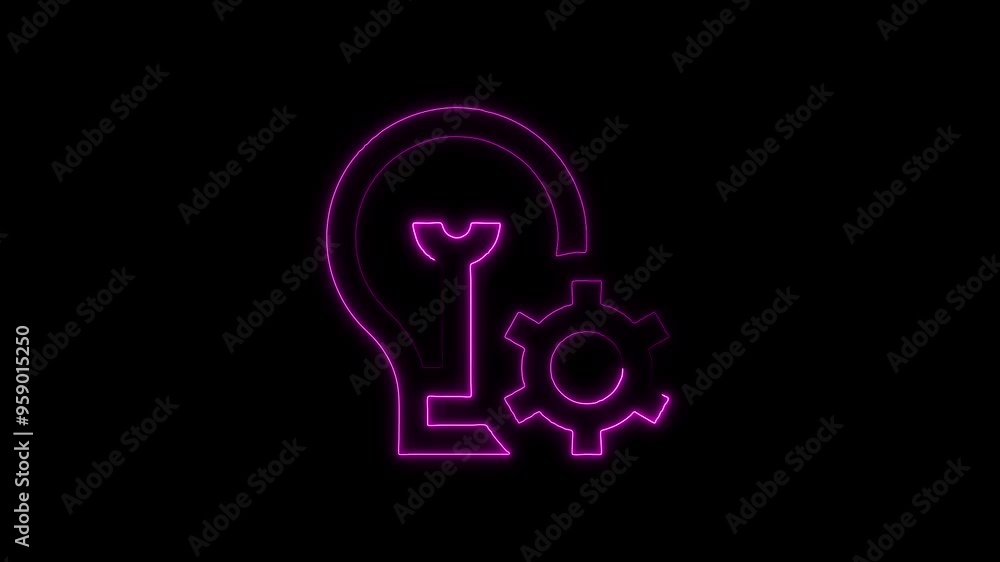 Lightbulb idea line animation. Inspiration animated icon. Innovation ...