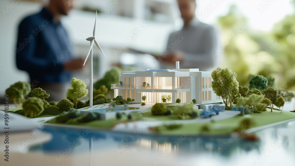 Group of real estate Investors talking and presenting innovative home ...