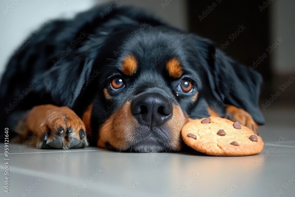 Dogs Refusing To Eat. Sad and Depressed Dog Lying Down, Rejecting ...